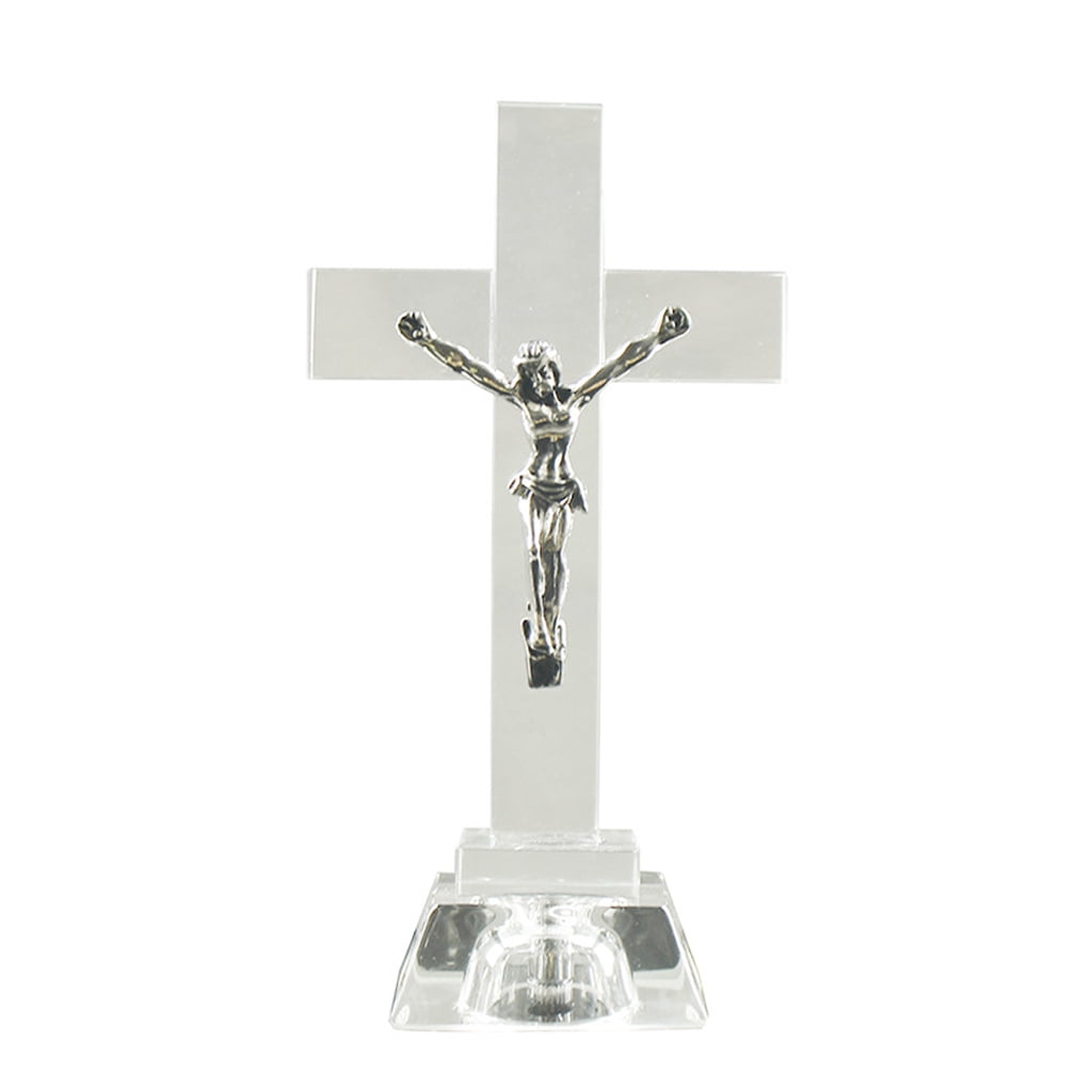 Crystal Jesus for Cross Statue for Home Church Desktop Decoration ...