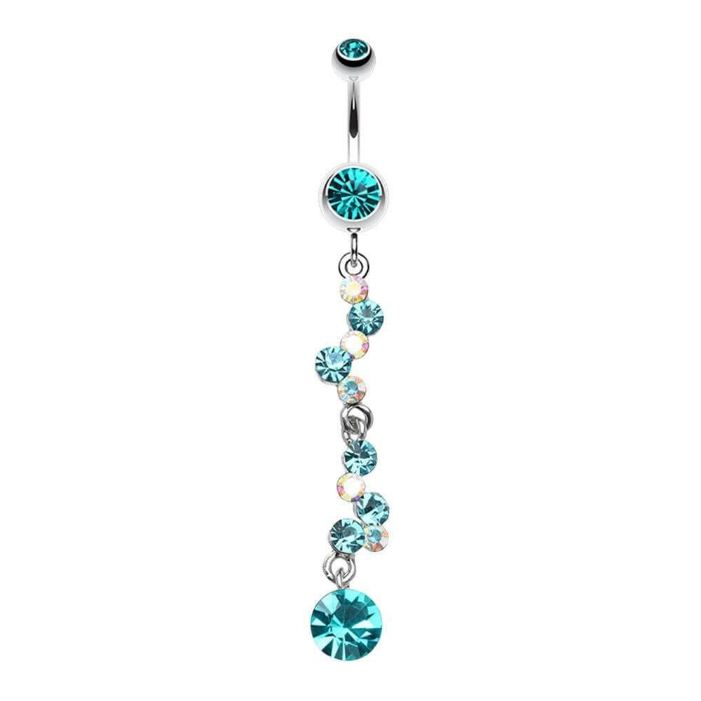 Crystal Journey Swirl Belly Button Ring - Walmart.com