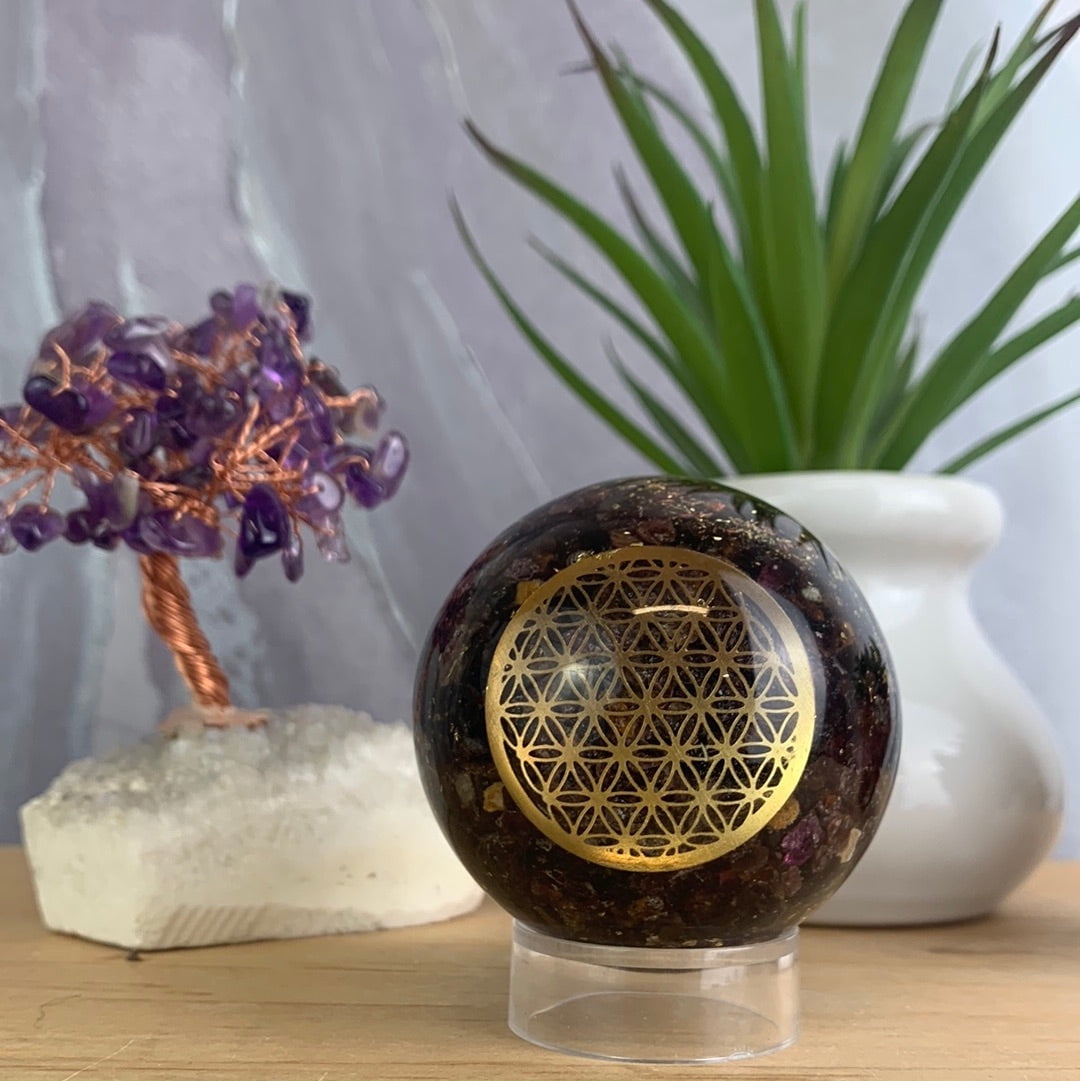Crystal Joys Orgonite Spheres – Natural Gemstone EMF Protection ...