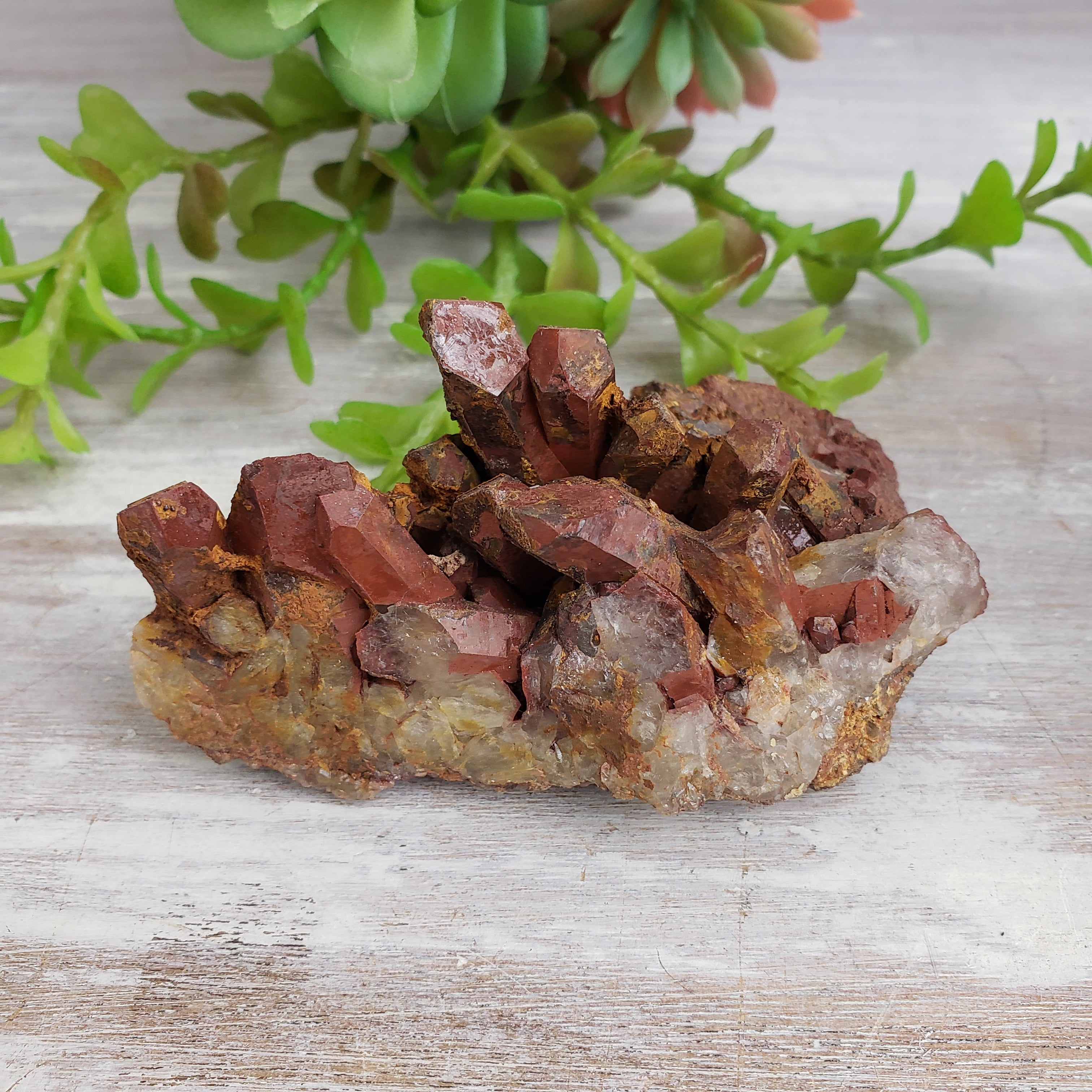 Crystal Joys Red Ferruginous Quartz Clusters – Unique Iron-Rich Quartz ...