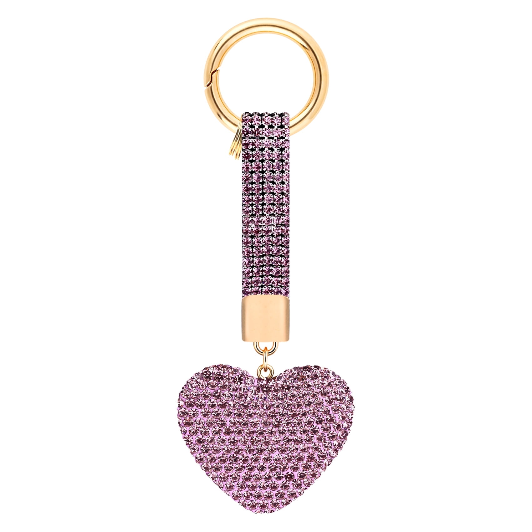 Crystal Keychain for Women, Heart Shape Key Chain with Sparkly ...