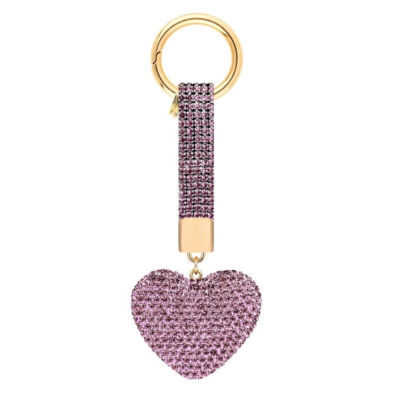 Crystal Keychain for Women, Heart Shape Key Chain with Sparkly ...
