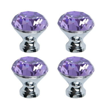 4 Pcs Crown Purple Knobs for Kitchen Cabinet Cupboard Dresser Bookcase ...