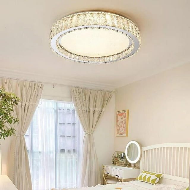 Crystal LED Ceiling Light, Modern Crystal Ceiling Light Flush Mount ...
