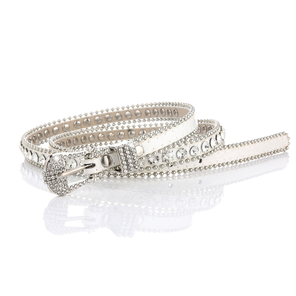 Crystal Ladies Belt Women's Thin Waist Rhinestone Full Diamond ...