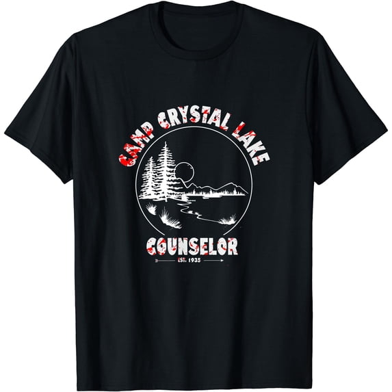 Crystal Lake Camp Counselor Horror Blood Unisex S-5XL T-Shirt - Walmart.com
