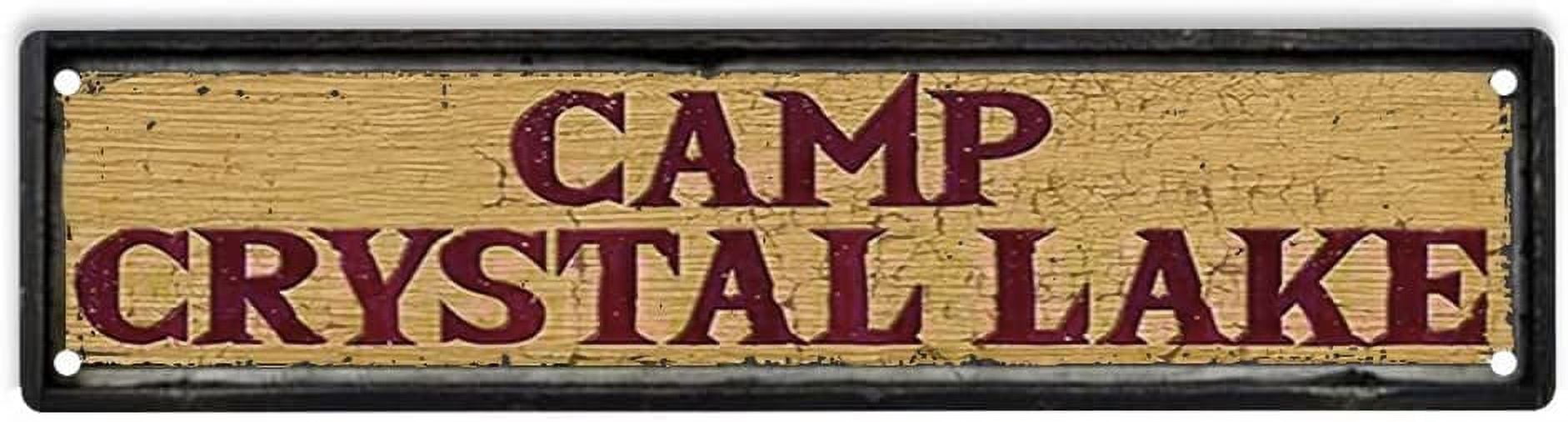 Crystal Lake Camp Sign Vintage Metal Tin Sign Wood Sign Water Lake Slim ...