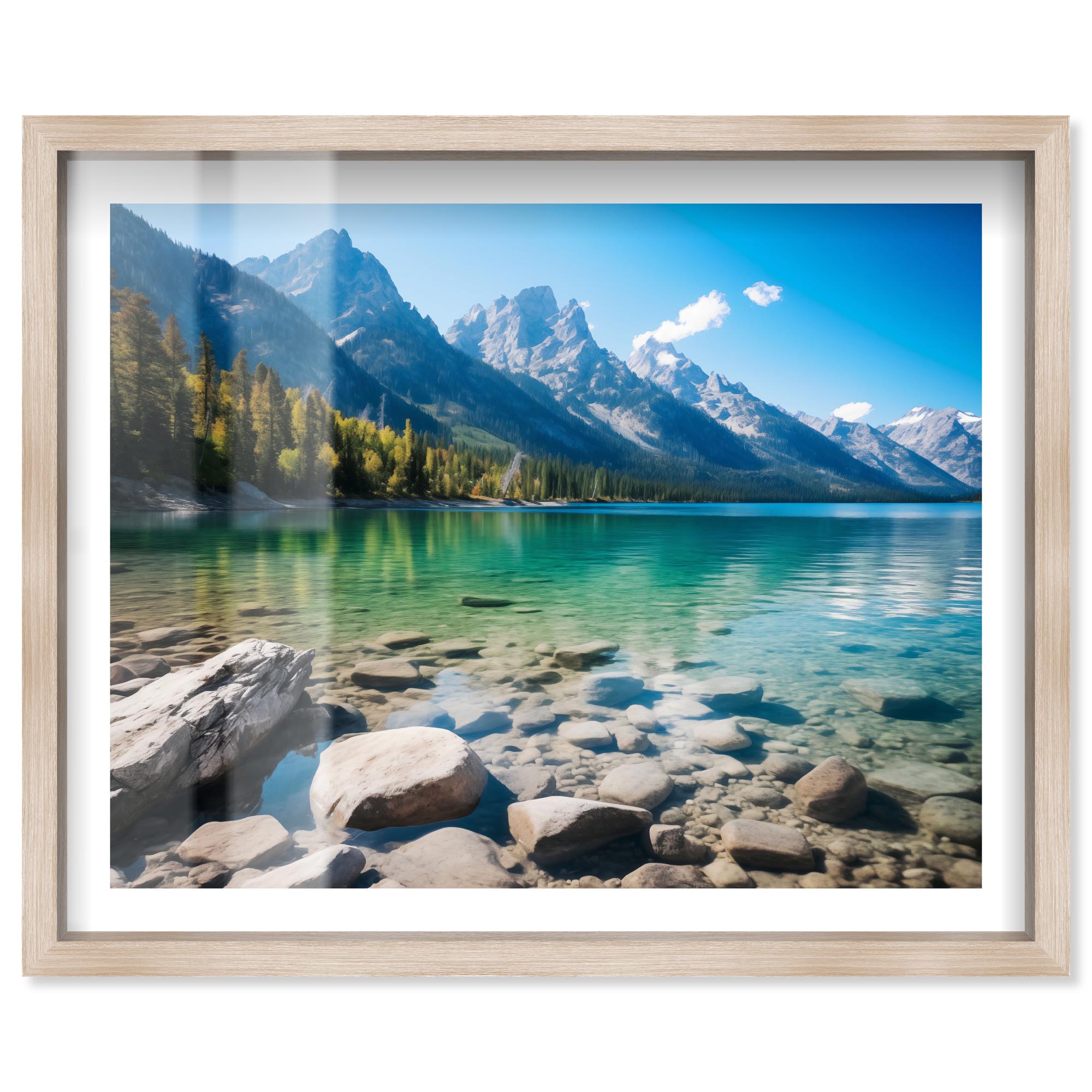 Crystal Lake Peaks Shadowbox Print Travel Photography by Notoriart ...