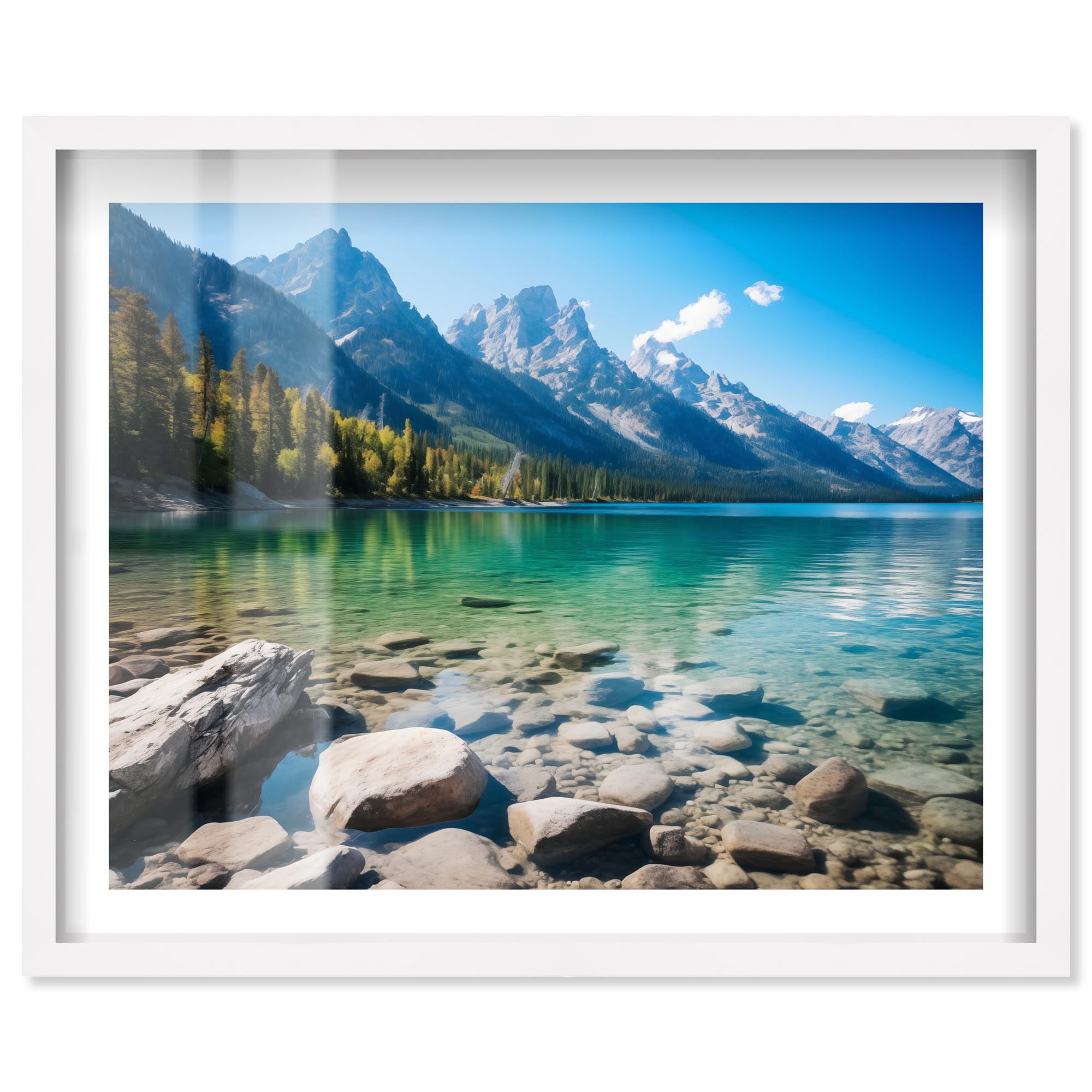 Crystal Lake Peaks Shadowbox Print Travel Photography by Notoriart ...