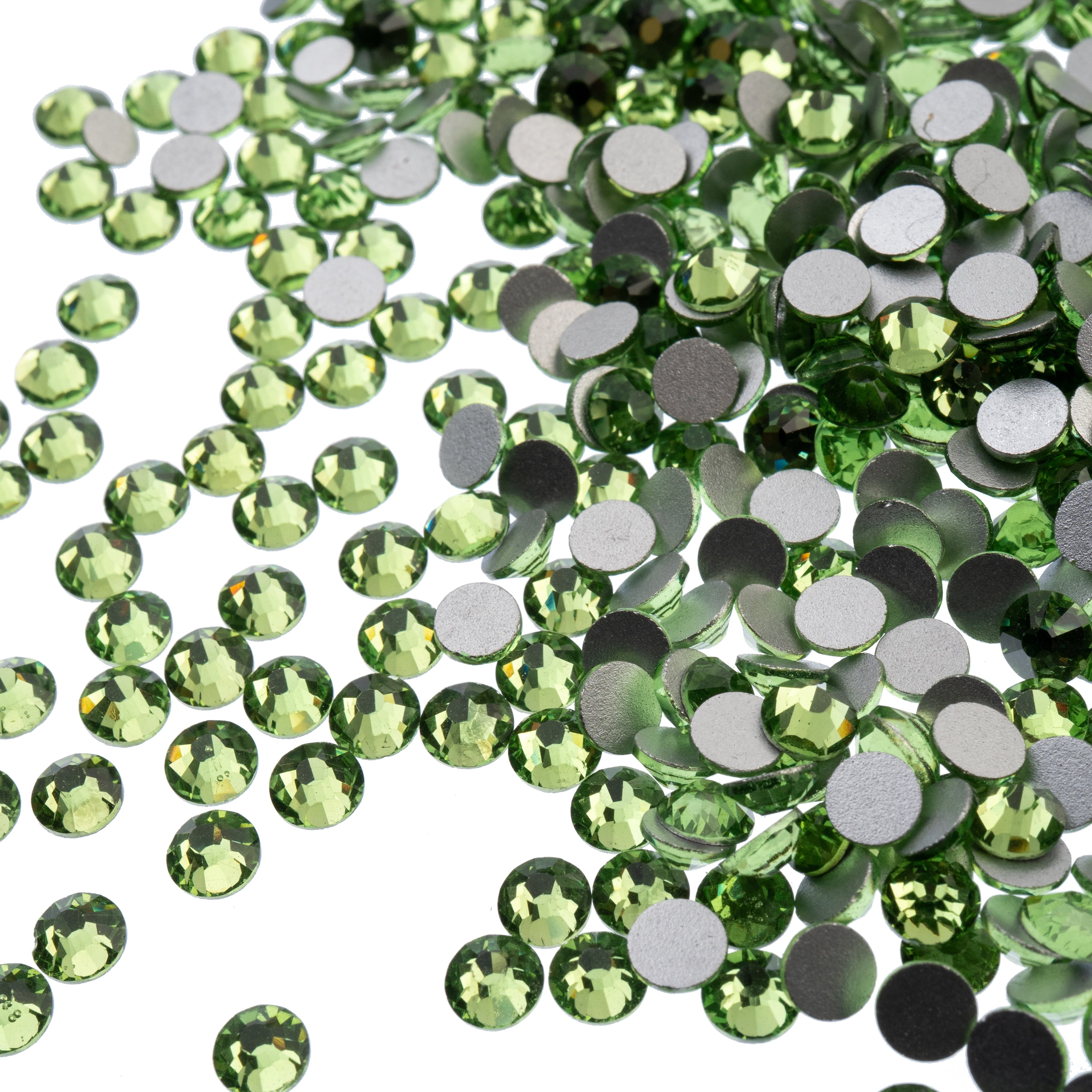 Crystal Lane DIY 432pcs SS12 (3mm) Peridot | Glass Round Flat Back ...