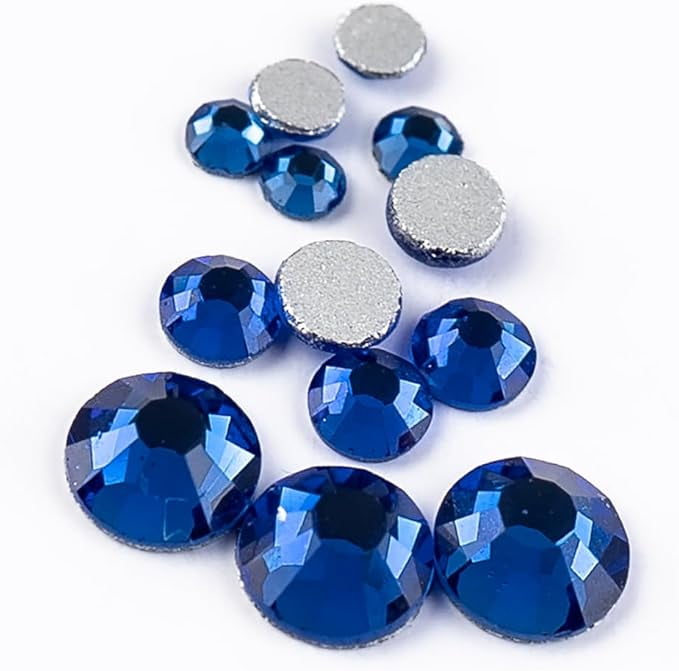 Crystal Lane DIY Combo SS3/SS6/SS12 Sapphire Round Flat Back ...