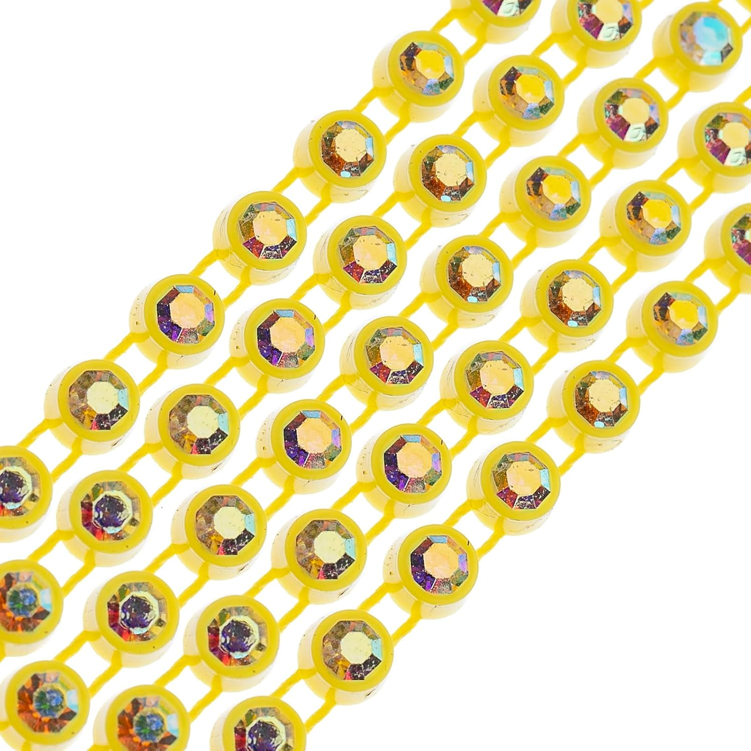 Crystal Lane DIY SS12 Lemon Casing / Crystal AB 1 Yards Rhinestone ...