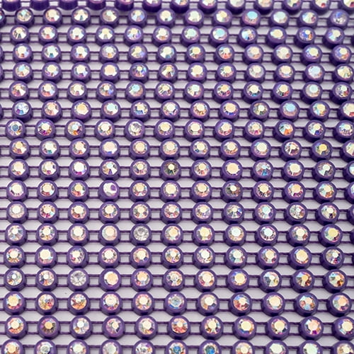 Crystal Lane DIY SS12 Purple Casing / Crystal AB 10 Yards Rhinestone ...