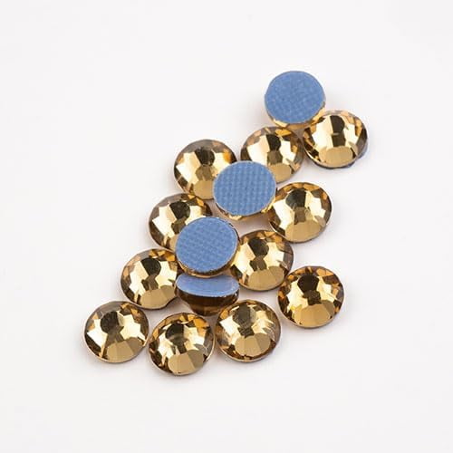 Crystal Lane DIY SS16 (4mm) Light Colorado Topaz Glass Flat Back Hotfix ...