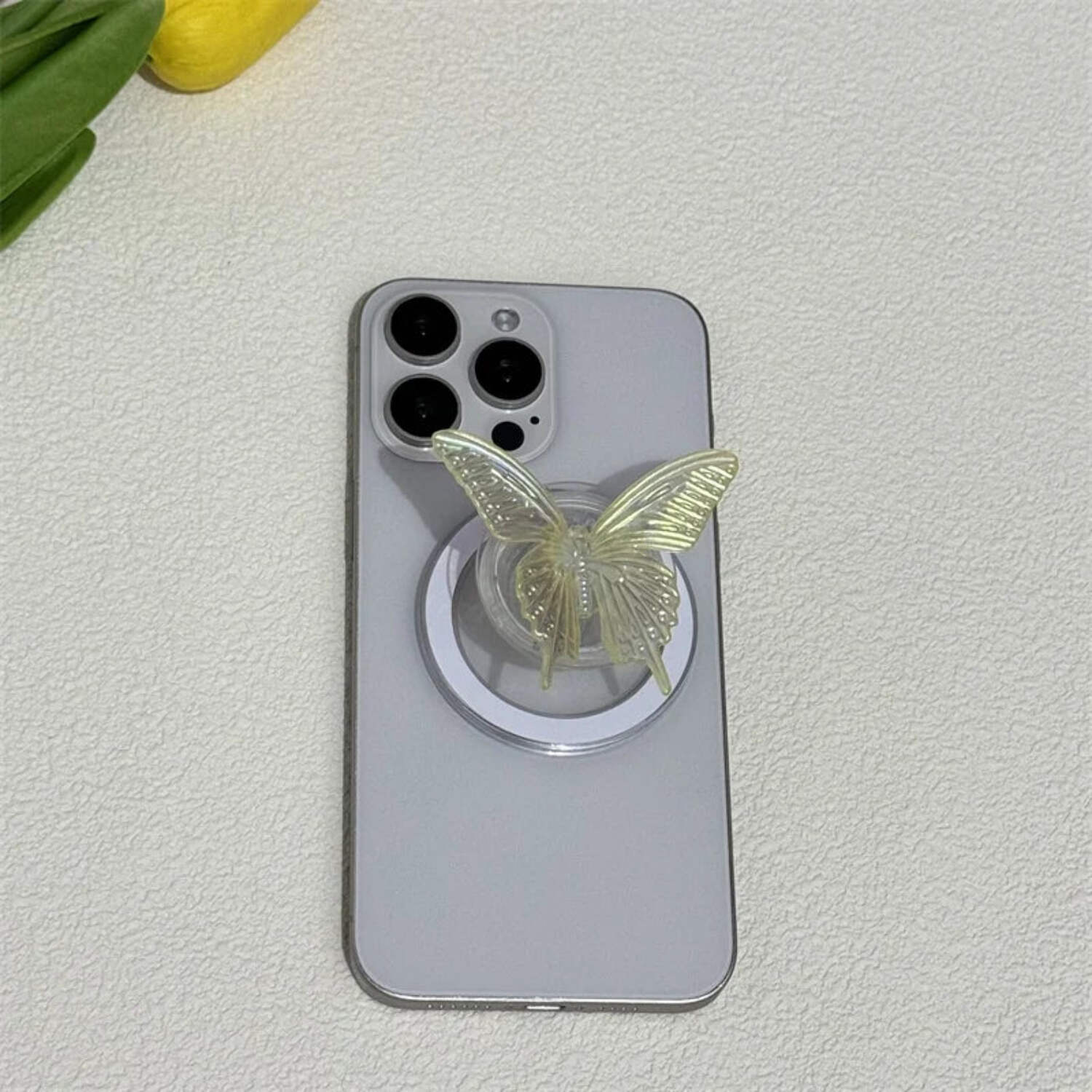 Crystal Laser Butterfly Transparent Cartoon Bracket For Magsafe ...
