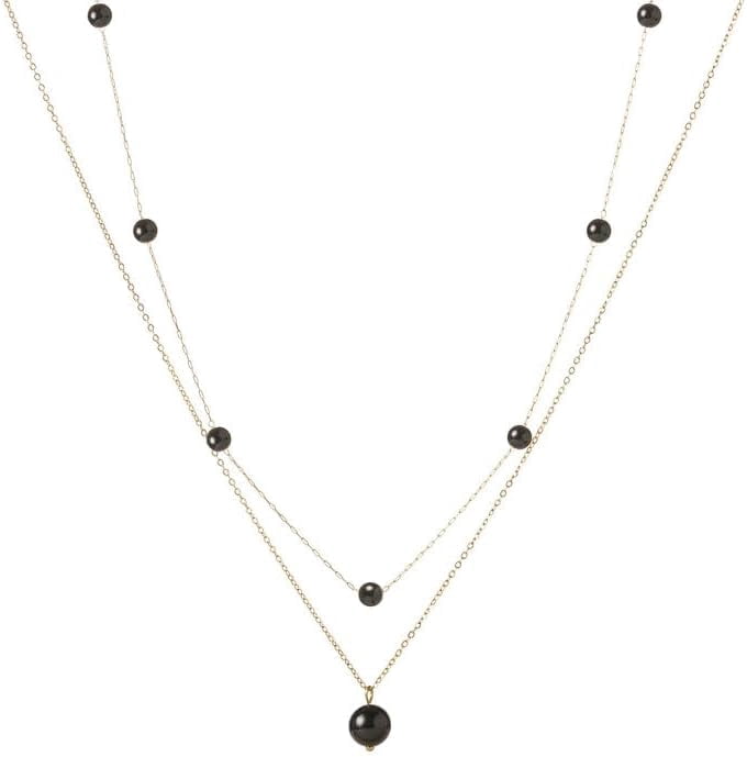 Crystal Layered Crystal 14K Gold Plated Necklace Handmade October ...