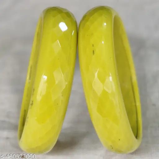 Crystal Lemon Color 2 PCS Crystal Handmade Bangle bracelet For Girls ...