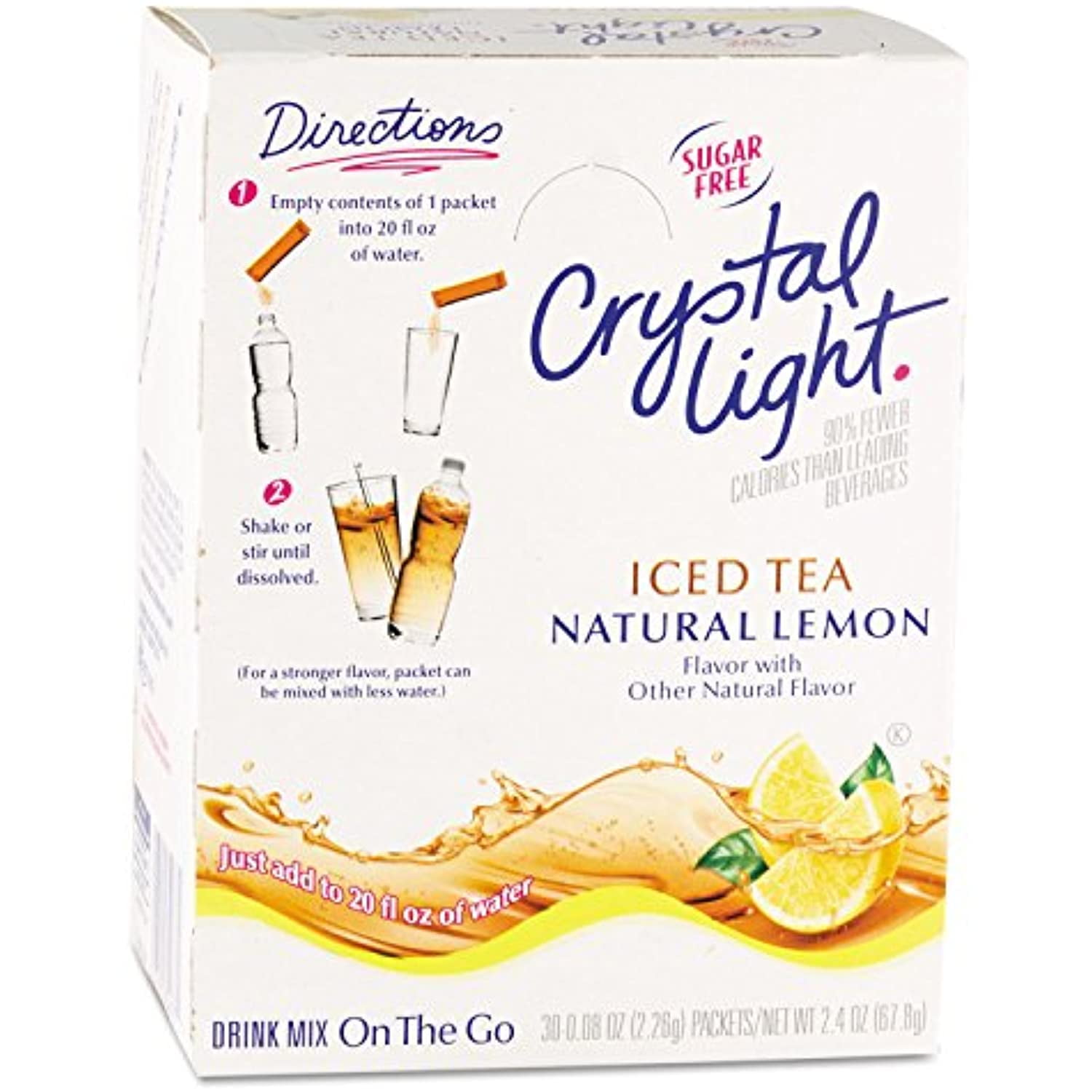 Crystal Light 00757 On The Go, Iced Tea, .16Oz Packets, 30/Box ...