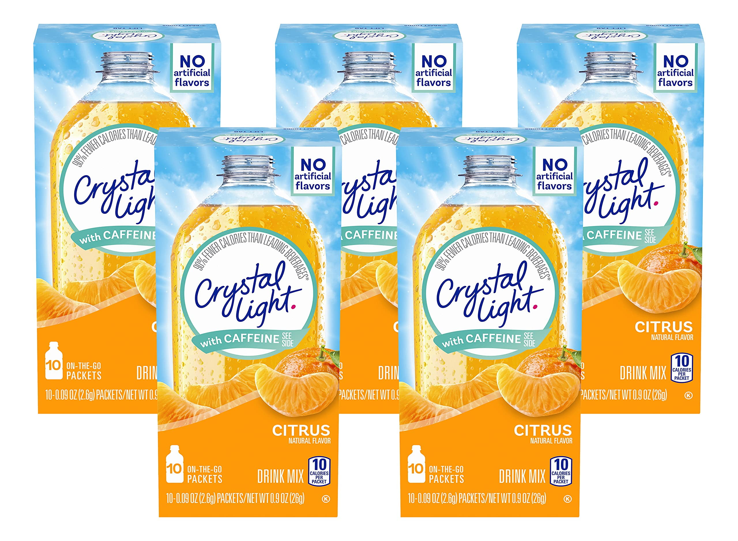 Crystal Light Citrus SCH4 On-The-Go Powdered Drink Mix with Caffeine ...