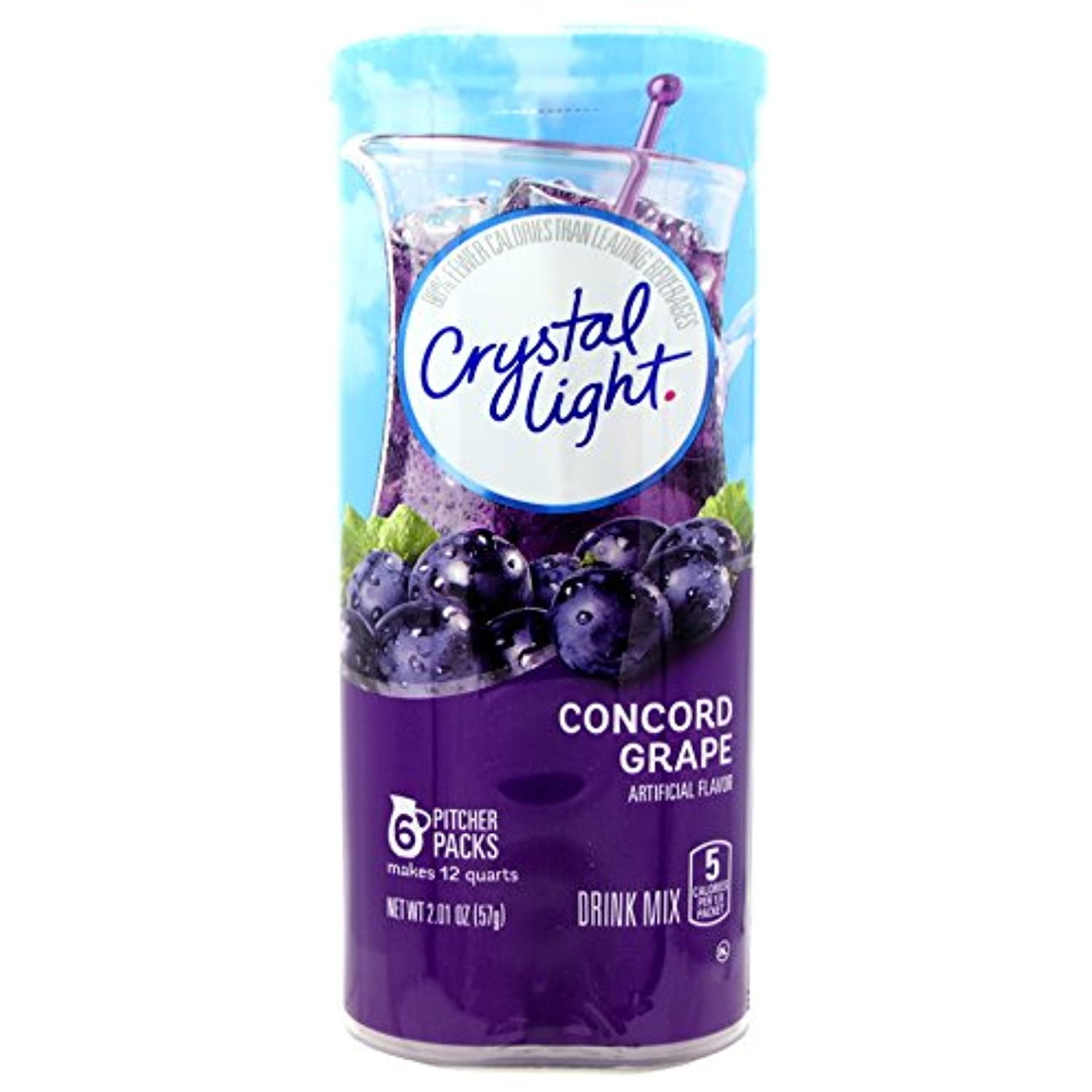 Crystal Light Concord Grape, 12-Quart 2.01-Ounce Canister (Pack Of 4 ...
