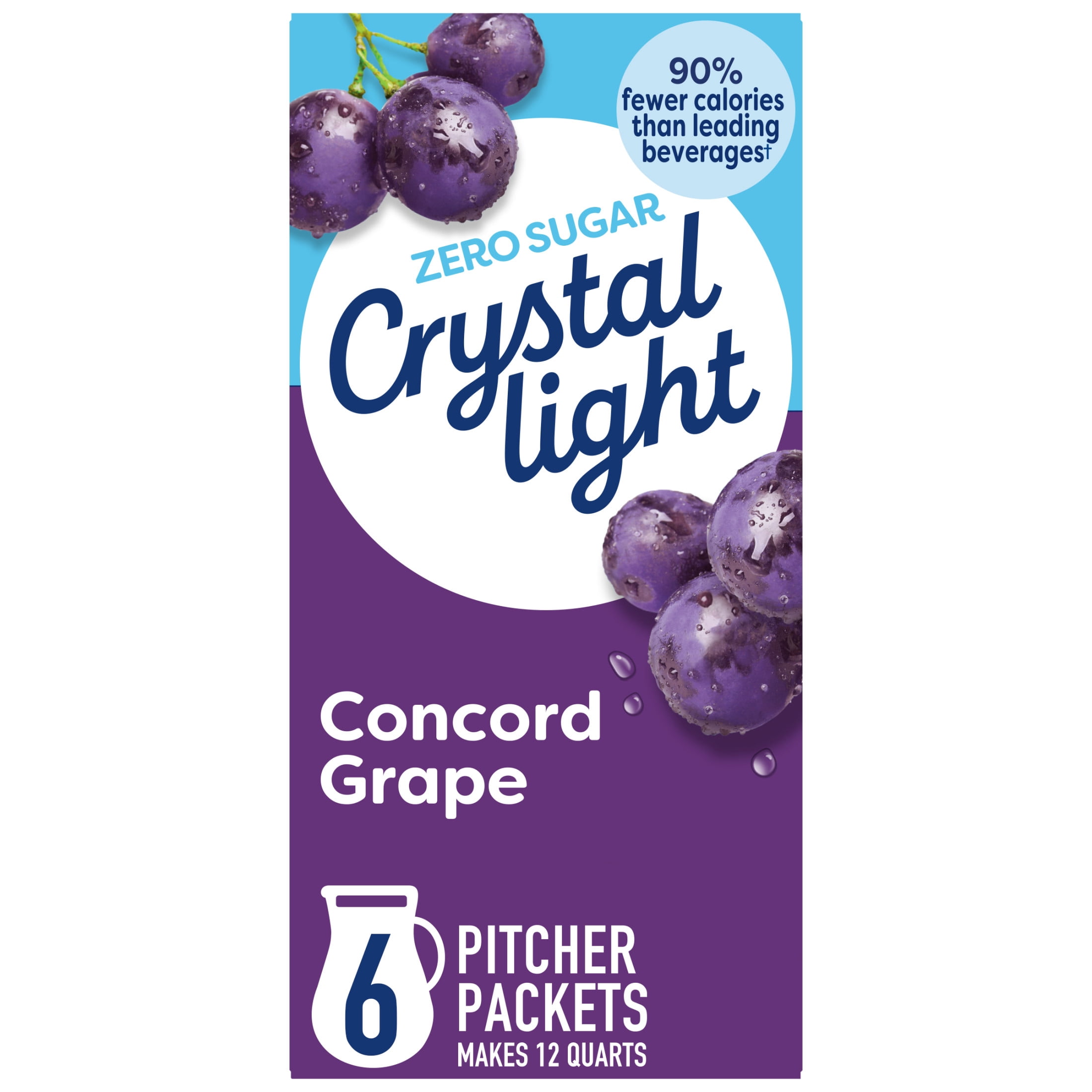 Crystal Light Concord Grape Drink Mix, 6 Pitcher Packets - Walmart.com