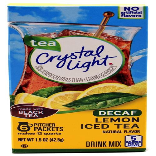 Crystal Light Decaf Lemon Iced Tea Natural Flavor Drink Mix, 12-Quart ...