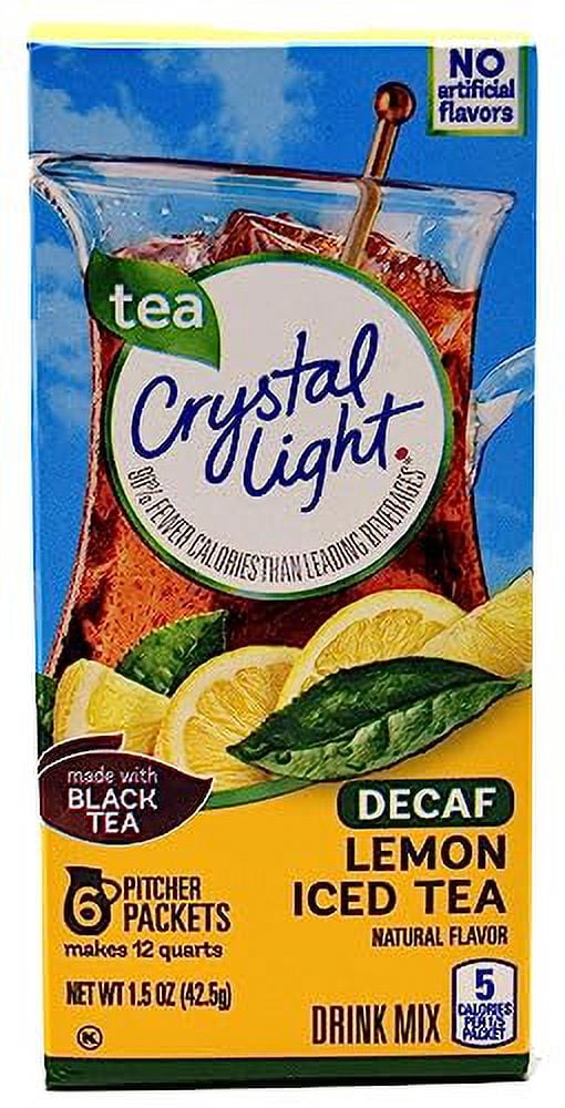 Crystal Light Decaf Lemon Iced Tea Natural Flavor Drink Mix, 12-Quart ...
