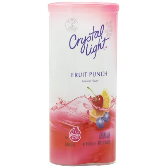 Crystal Light Fruit Punch Drink Mix, Sugar-Free Powder, 24 Pitcher ...