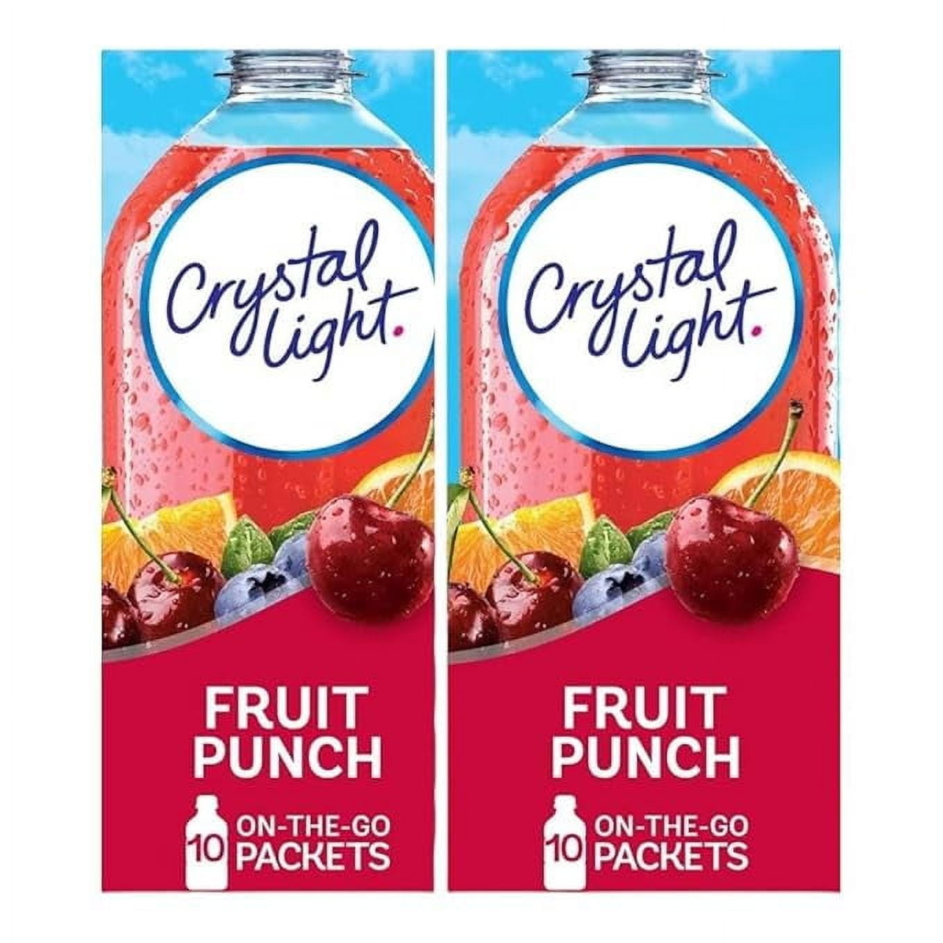 Crystal Light Fruit Punch Free Drink Mix Singles, Caffeine Free, 10 ct ...