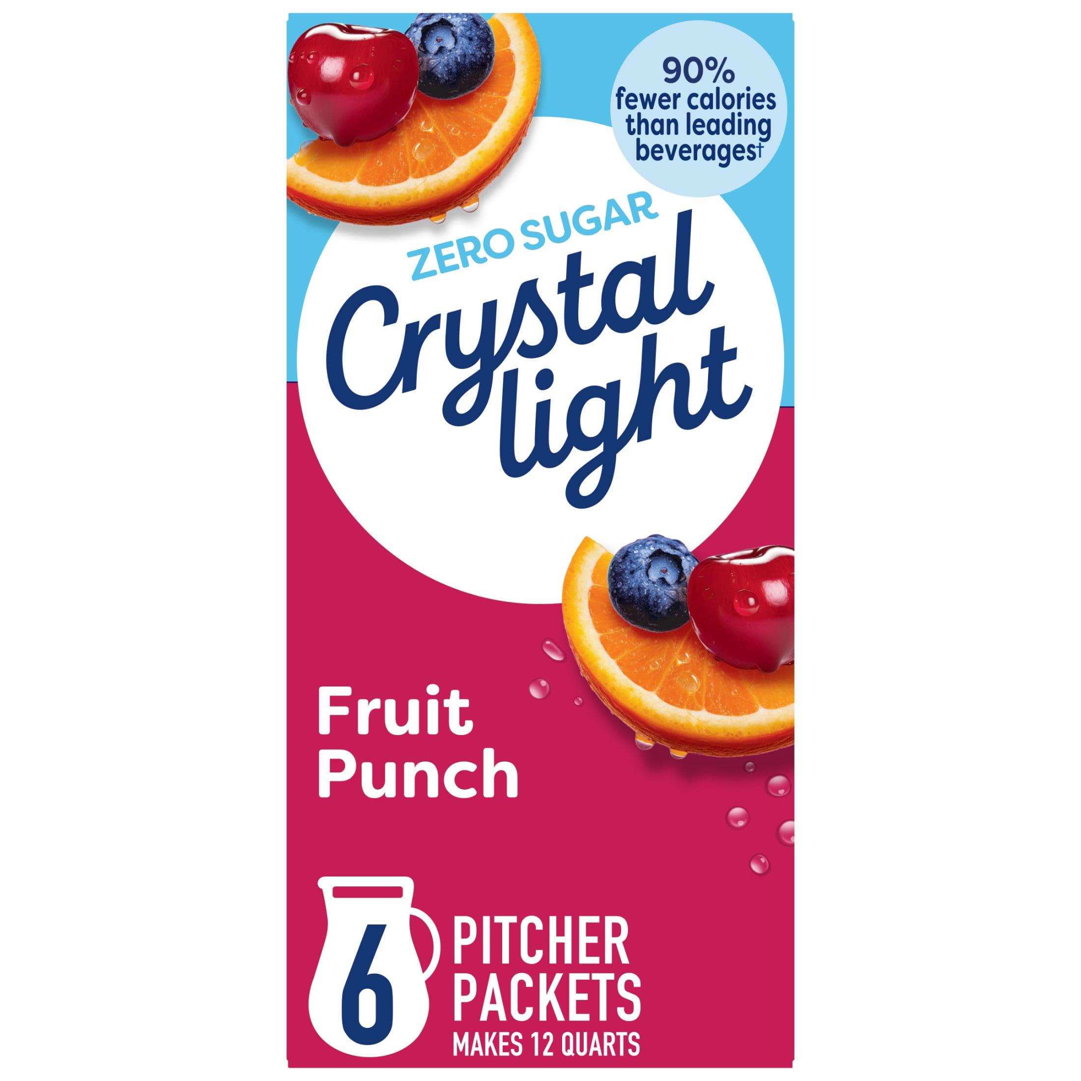 Crystal Light Drink Mix, 6 Pitcher Packets, Fruit Punch Flavor ...