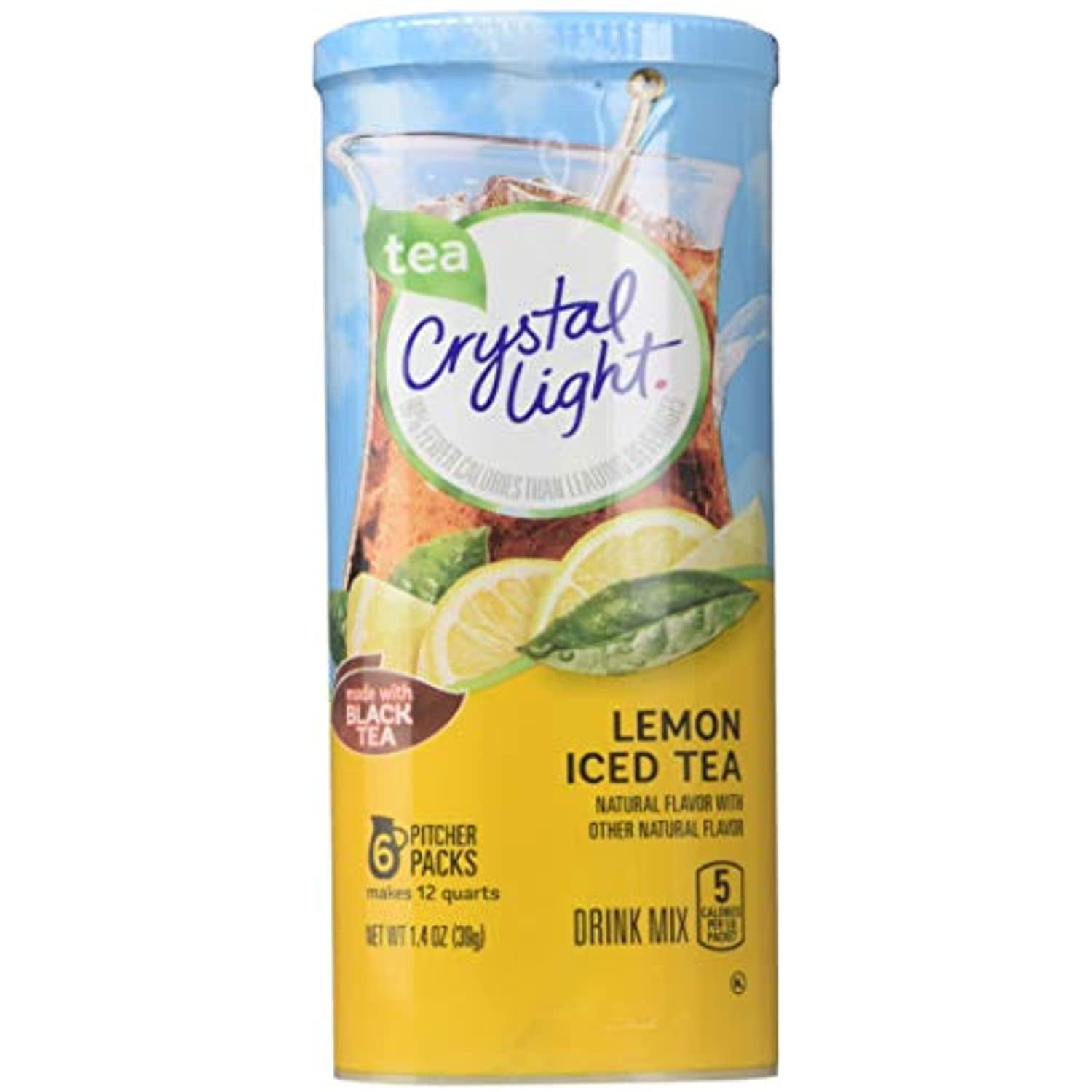 Crystal Light Lemon Iced Tea Drink Mix, 12-Quart Canister (Pack Of 3 ...