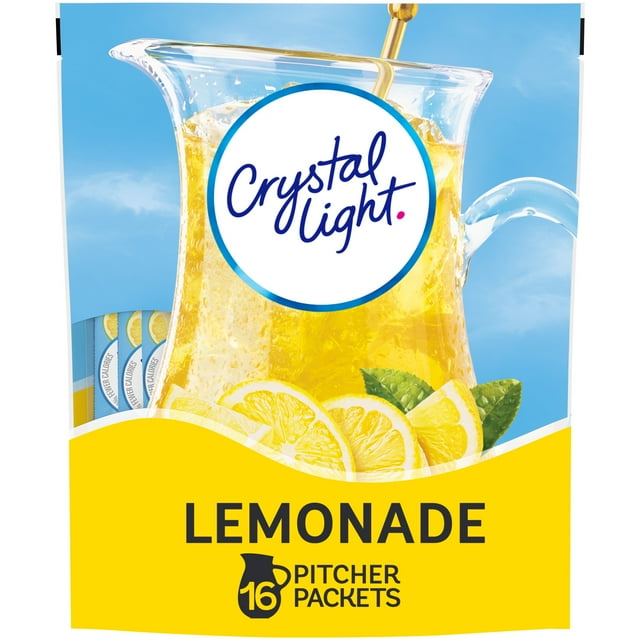 Crystal Light Healthy Lemonade Powdered Drink Mix, Add to Water, 16 ct ...