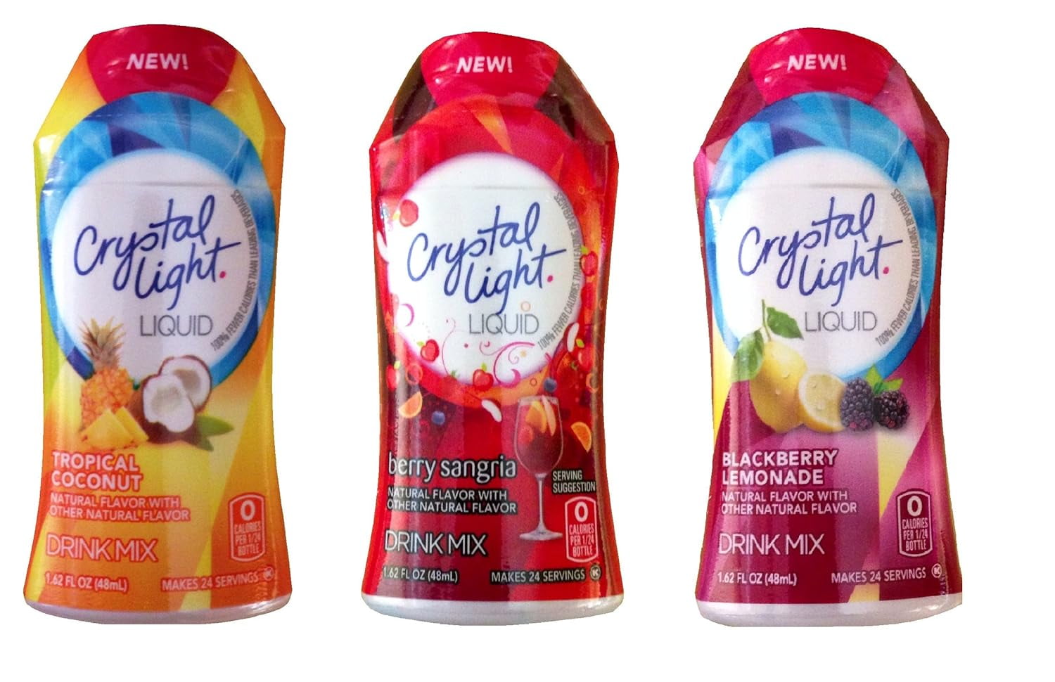 Crystal Light Liquid Drink Mix 1.62 Fl Oz Tropical Coconut , Berry ...