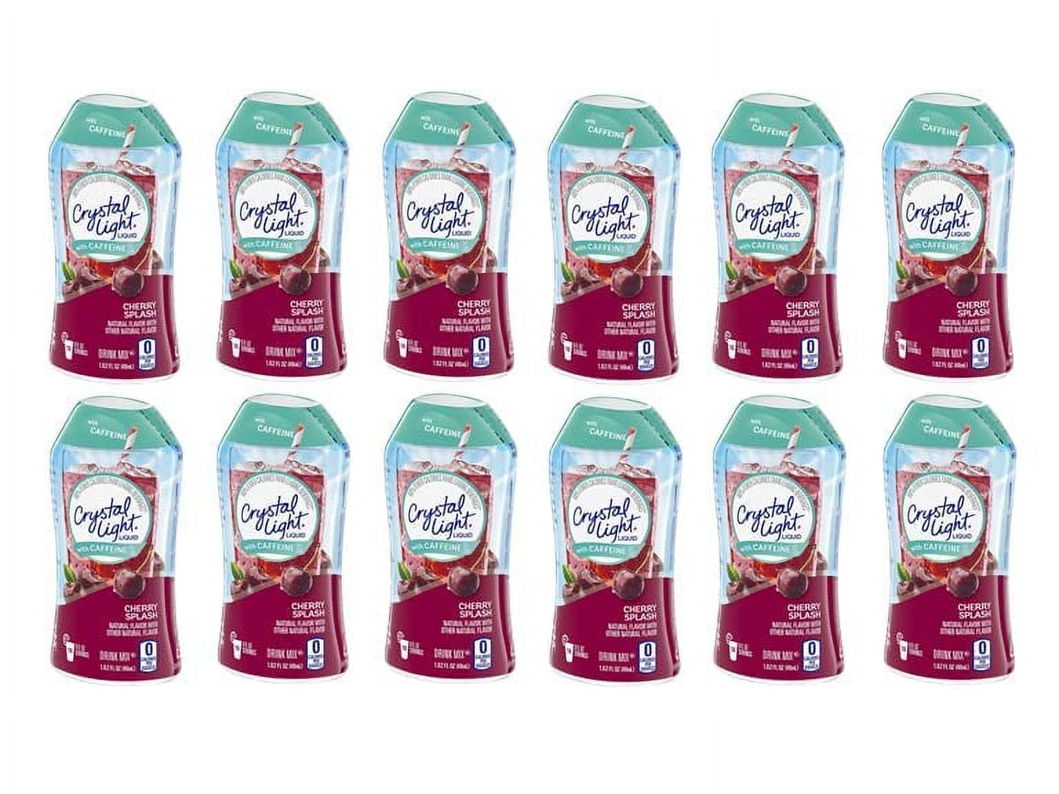 Crystal Light Liquid Refresh Energy Drink Mix with Caffeine (1.62 oz Bottle) (Cherry Splash - 12 ...