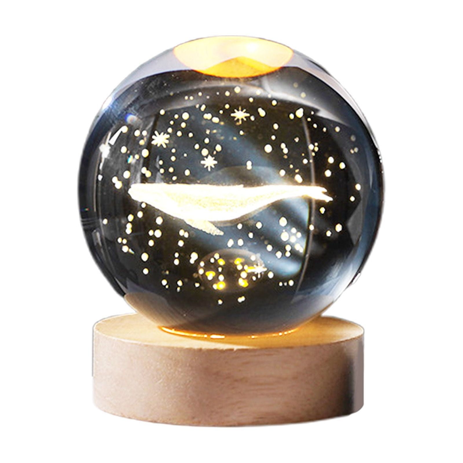 Crystal Light for Nightstand 6cm Illuminated Galaxies Clouds Crystal ...