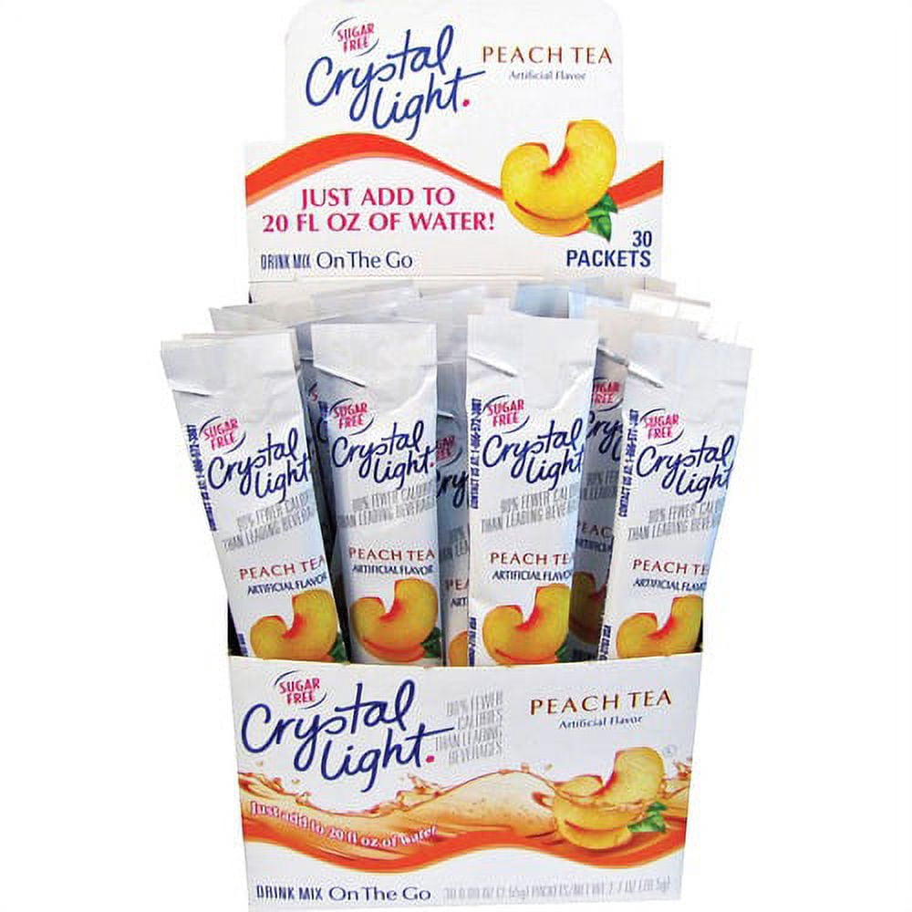 Crystal Light On-The-Go Mix Peach Sticks - Powder - 0.09 oz - 30 / Box ...