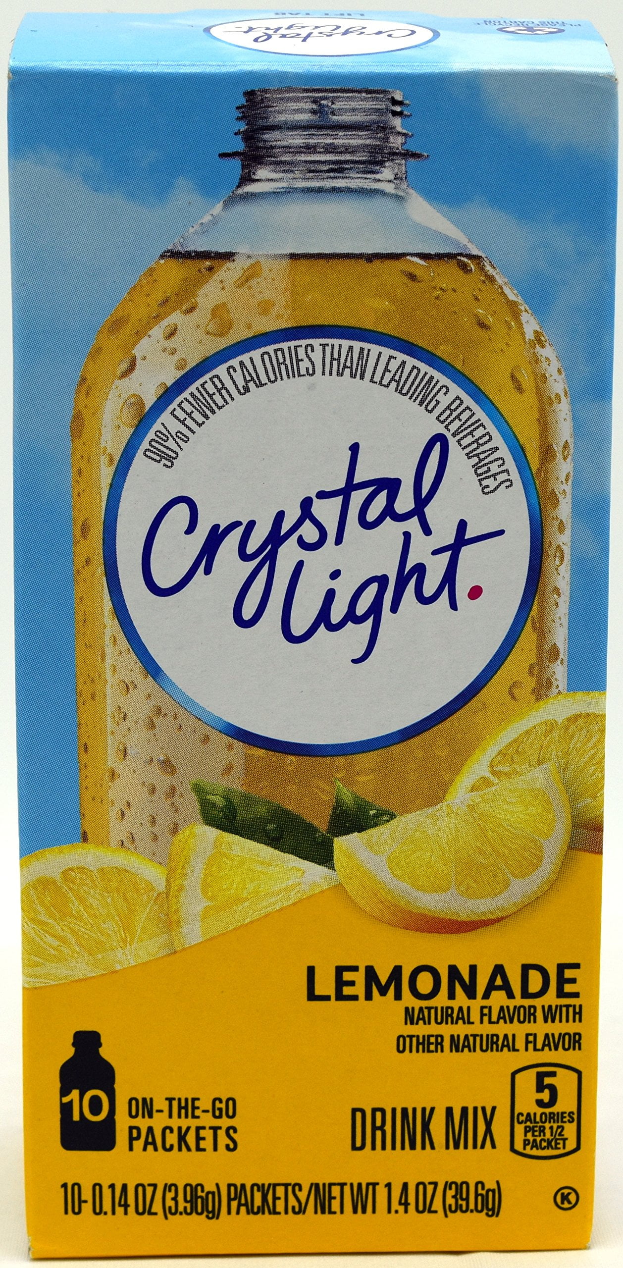 Crystal Light On The Go Natural Lemonade Drink Mix, 10-Packet Box (Pack ...