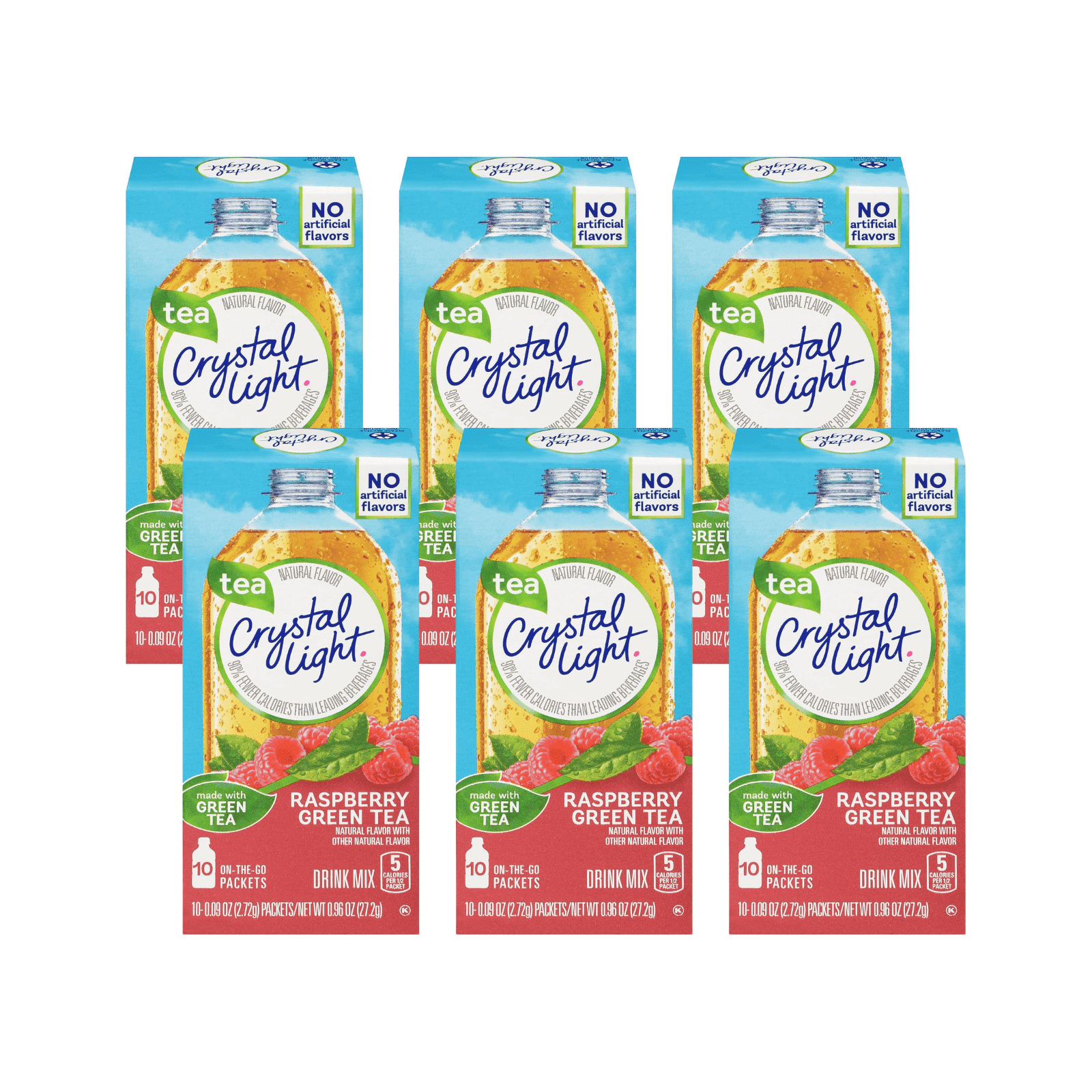 Crystal Light On The Go Raspberry Green Tea, 10-Packet Box, 10 CT (Pack ...