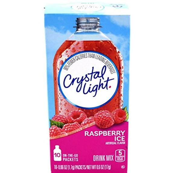 Crystal Light On The Go Raspberry Ice Drink Mix- 10 Ct - Walmart.com