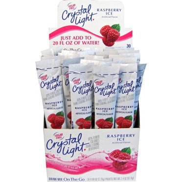 Flavored Drink Mix, Raspberry Ice, 30 .08oz Packets/box | Bundle of 10 ...