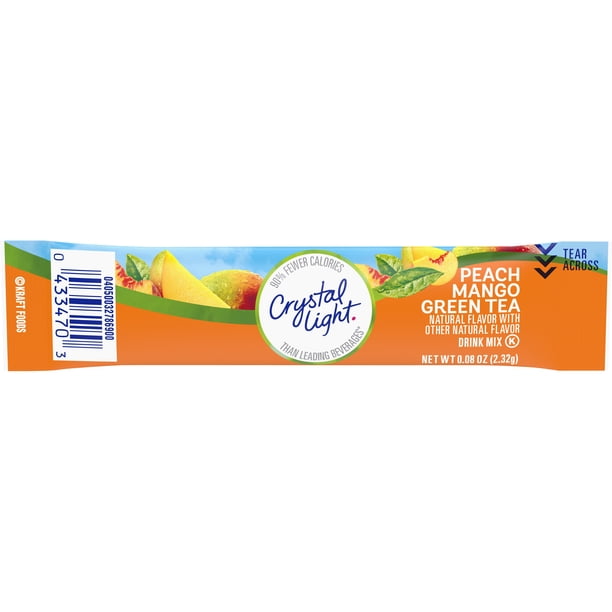Crystal Light On-The-Go Sugar Free Peach Mango Green Tea Powdered Drink ...