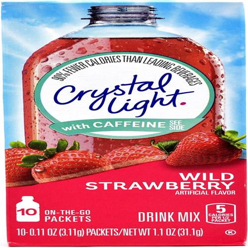 Crystal Light On The Go Wild Strawberry With Caffeine Drink Mix, 10 ...