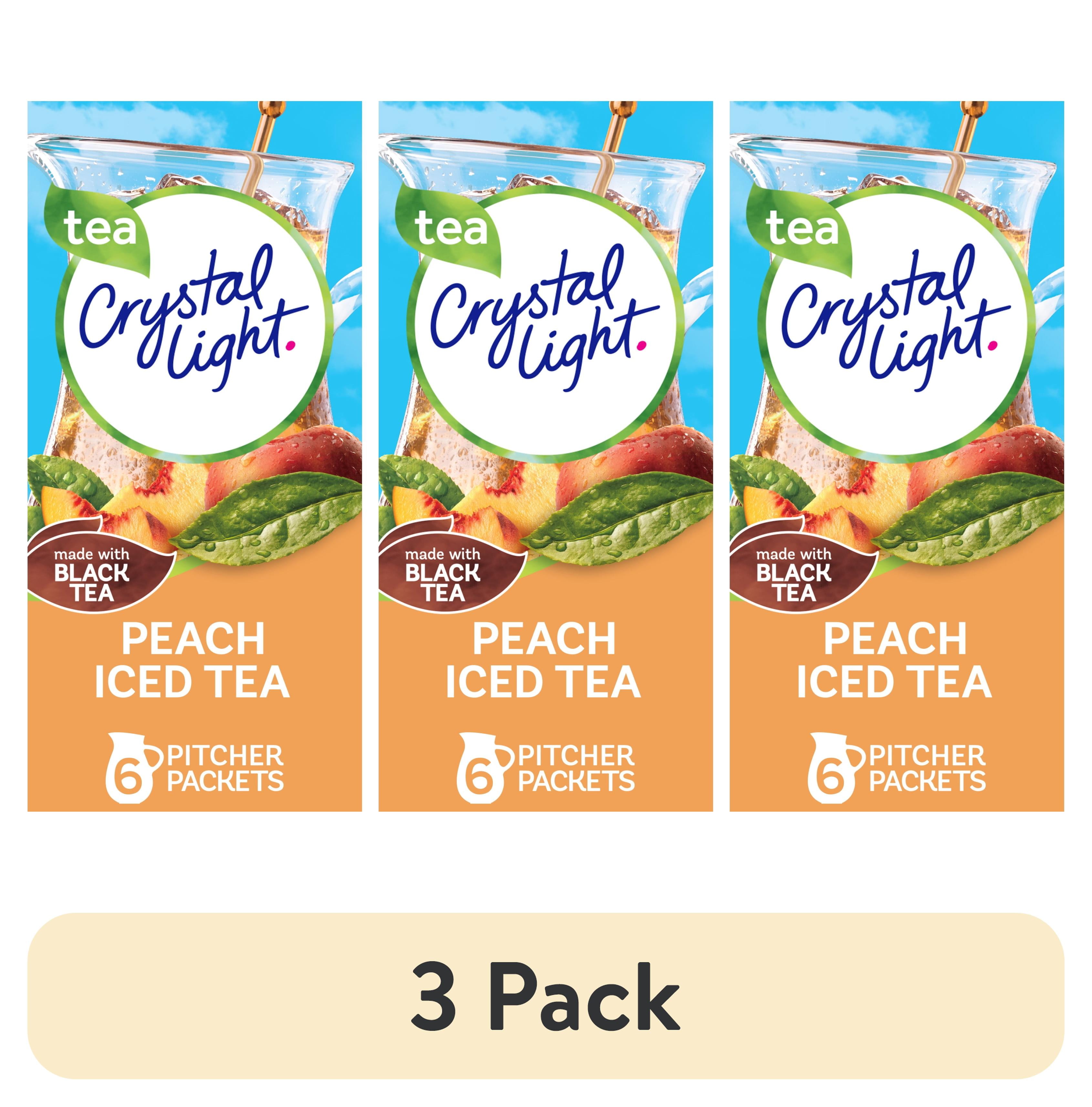 (3 pack) Crystal Light Peach Iced Tea Sugar Free Drink Mix, 6 ct ...