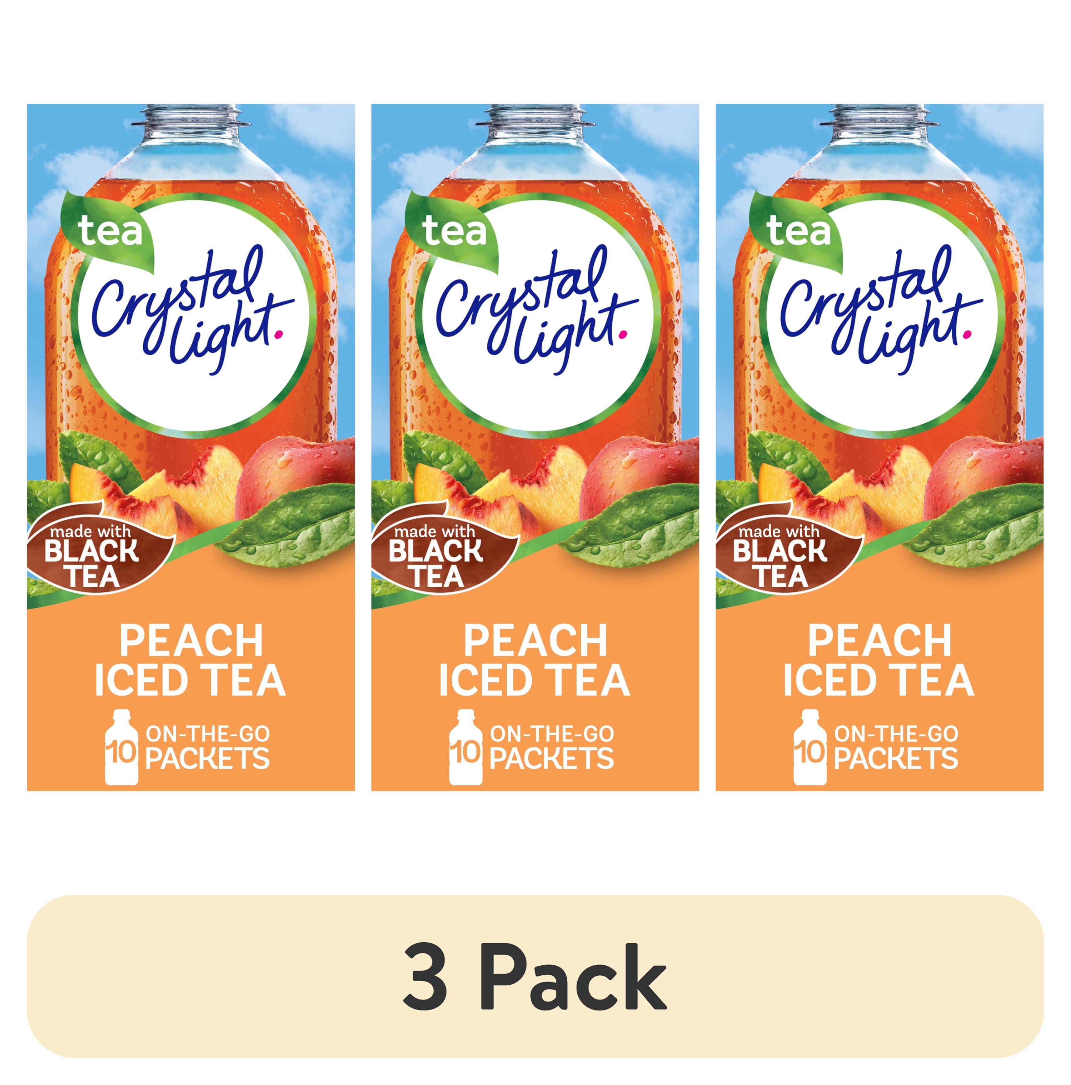 (3 pack) Crystal Light Peach Iced Tea Sugar Free Drink Mix Singles, 10 ...