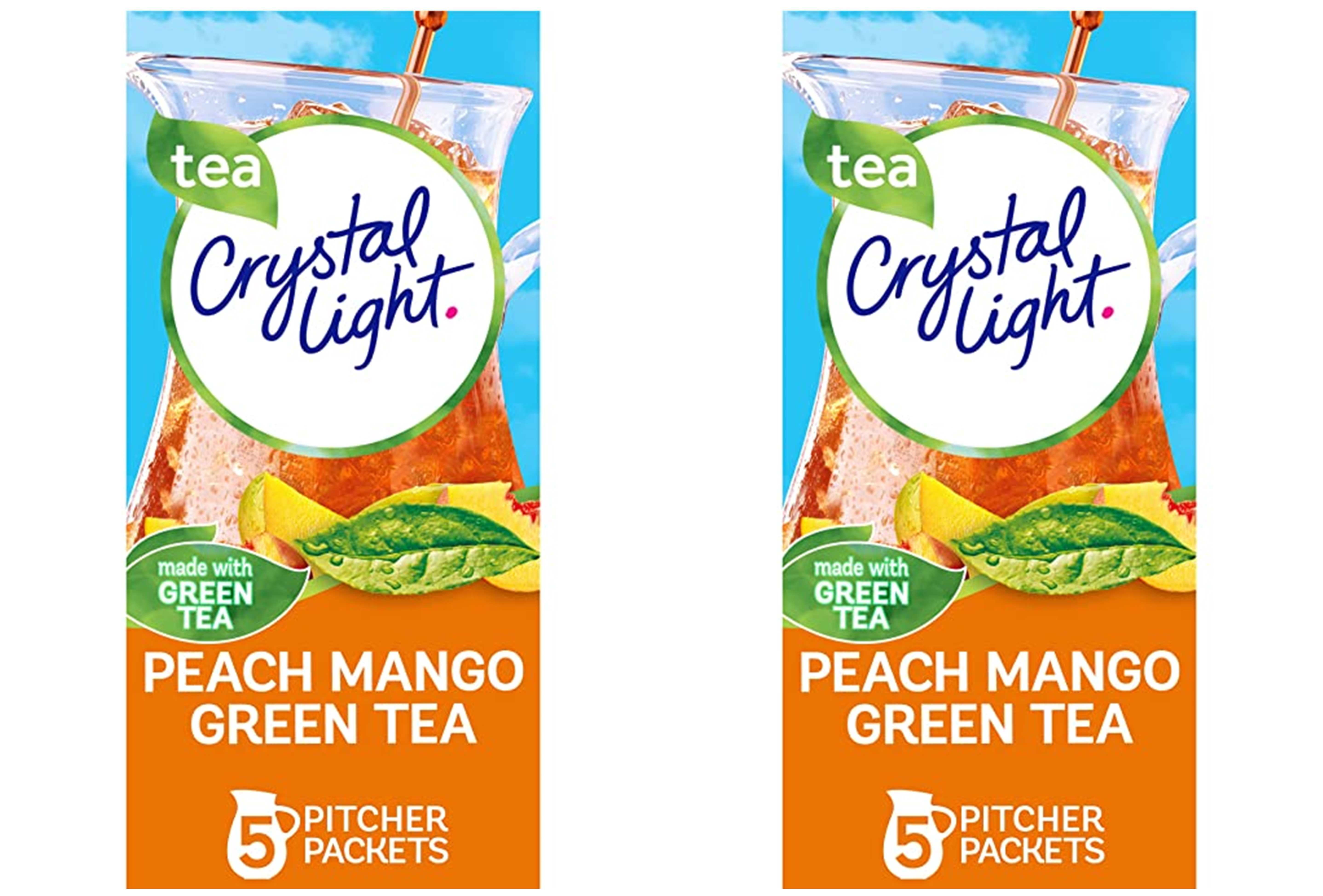 Crystal Light Peach Mango Green Tea Flavoring Enhancer Drink Mix, Pack ...