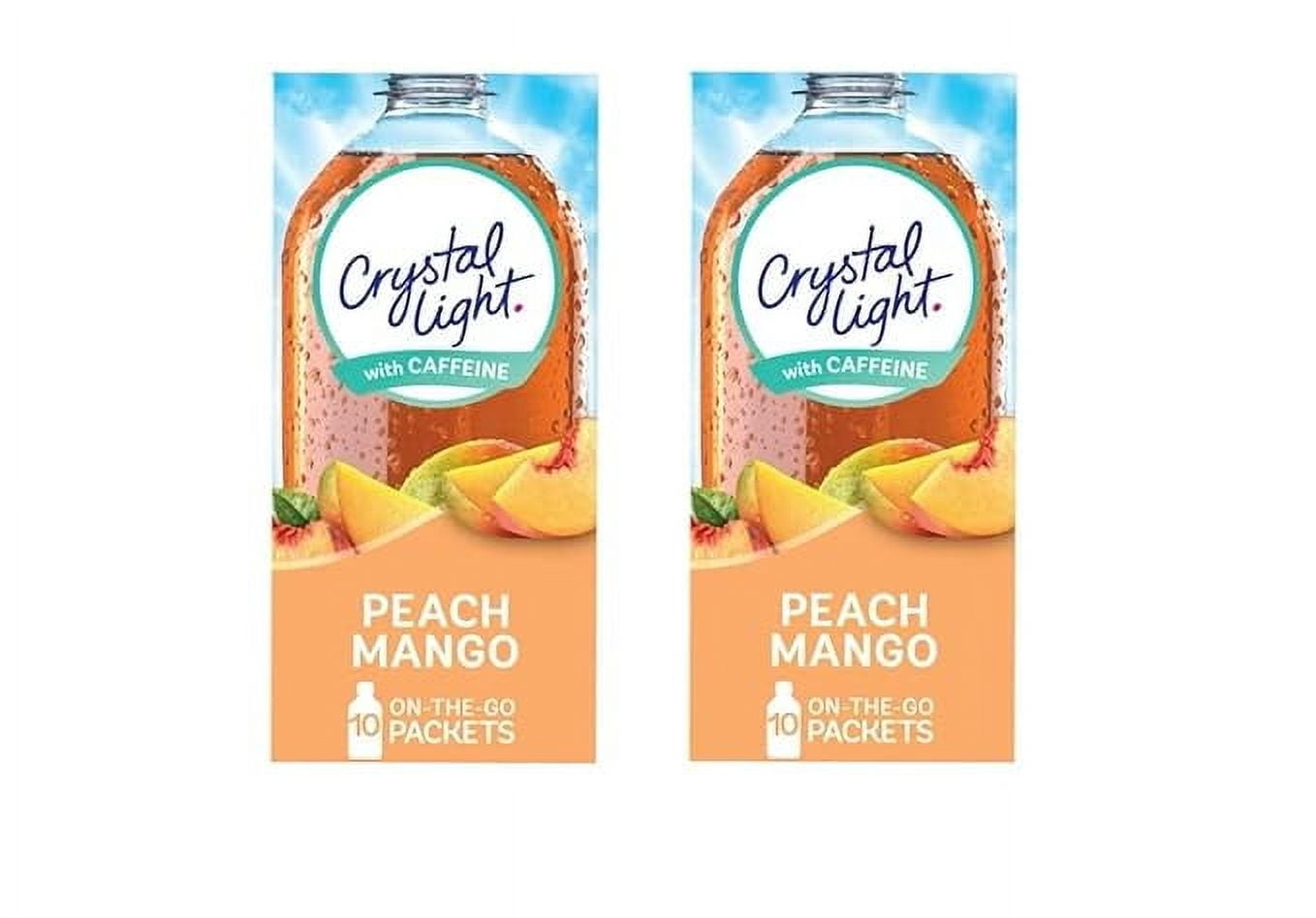 Crystal Light Peach Mango Drink Mix Singles, 10 ct Packets, Pack of 2 ...