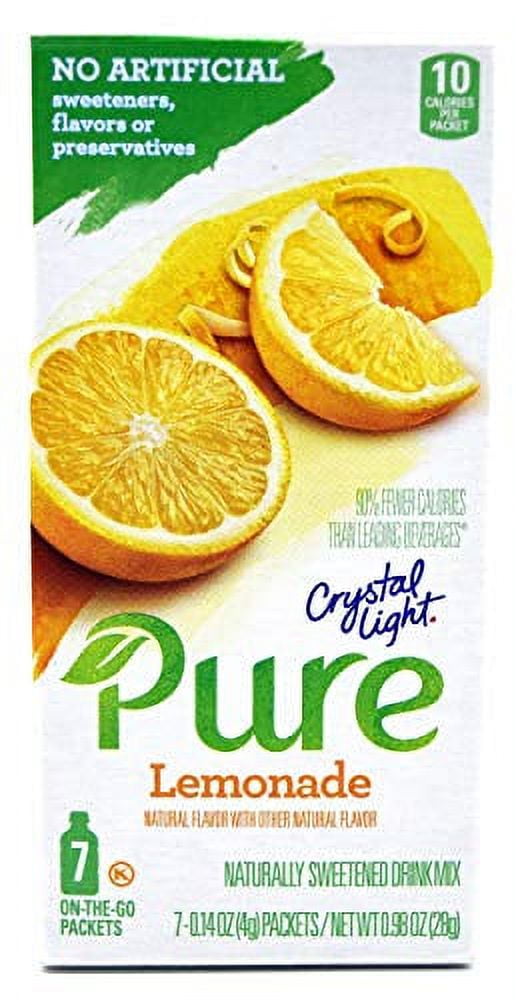 Crystal Light Pure Lemonade On The Go Drink Mix, 7-Packet Box (2 Box ...