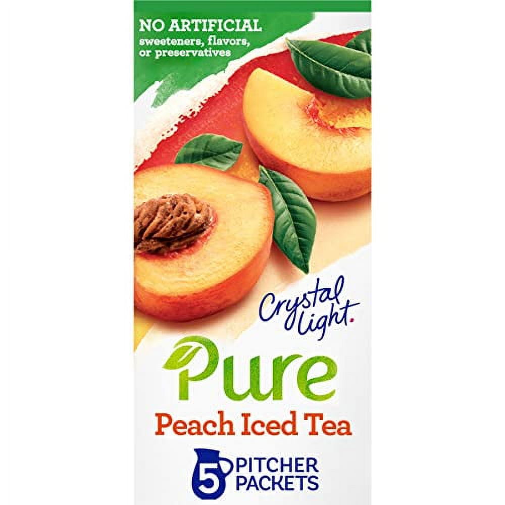 Crystal Light Pure Peach Iced Tea Naturally Flavored Powdered Drink Mix ...
