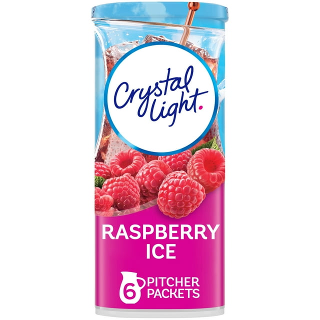 Crystal Light Raspberry Ice Artificially Flavored Powdered Drink Mix, 6 ...