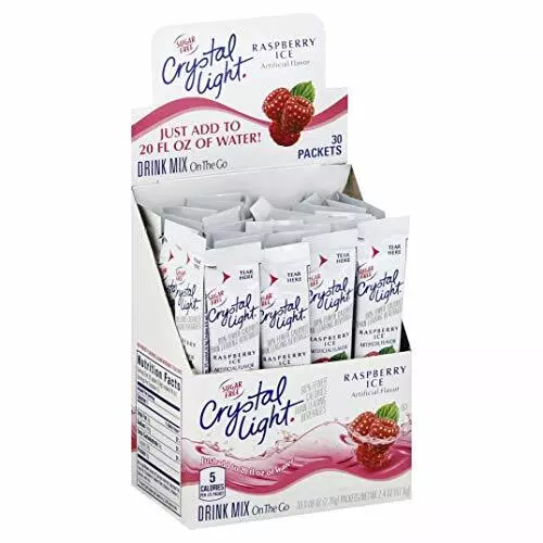 Crystal Light Raspberry Ice Drink Mix (30 On the Go Packets) - Walmart.com